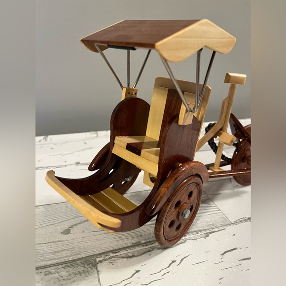 Accents | Vintage Wooden Rickshaw Mini | Poshmark